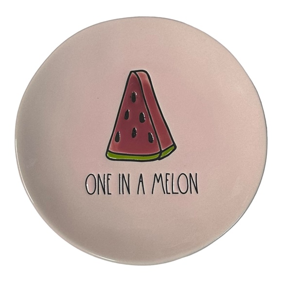 Rae Dunn | Dining | Rae Dunn One In A Melon Watermelon Appetizer Plate ...